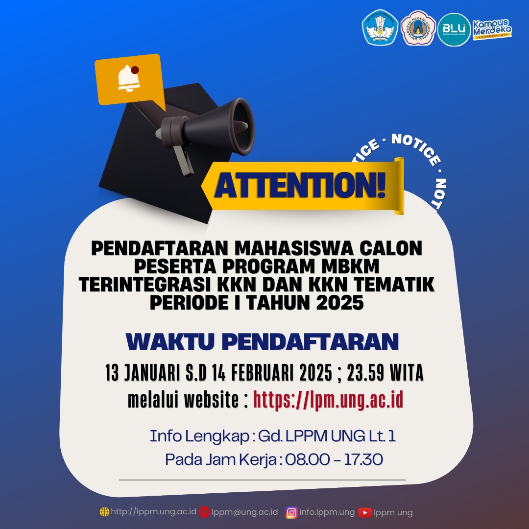 Pendaftaran Mahasiswa Calon Peserta Program MBKM Terintegrasi KKN dan KKN Tematik Periode I ...